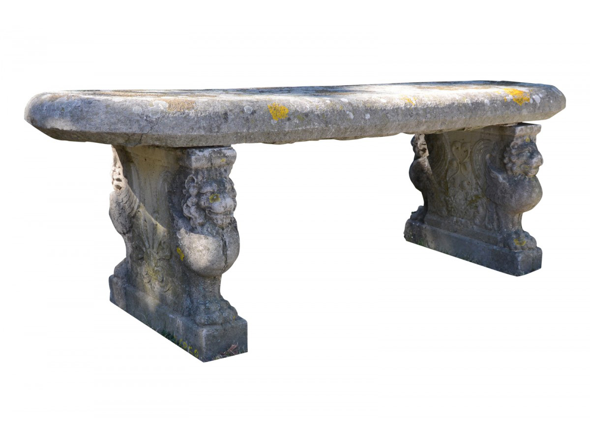 Our Antique Stone Benches by Ancient Surfaces