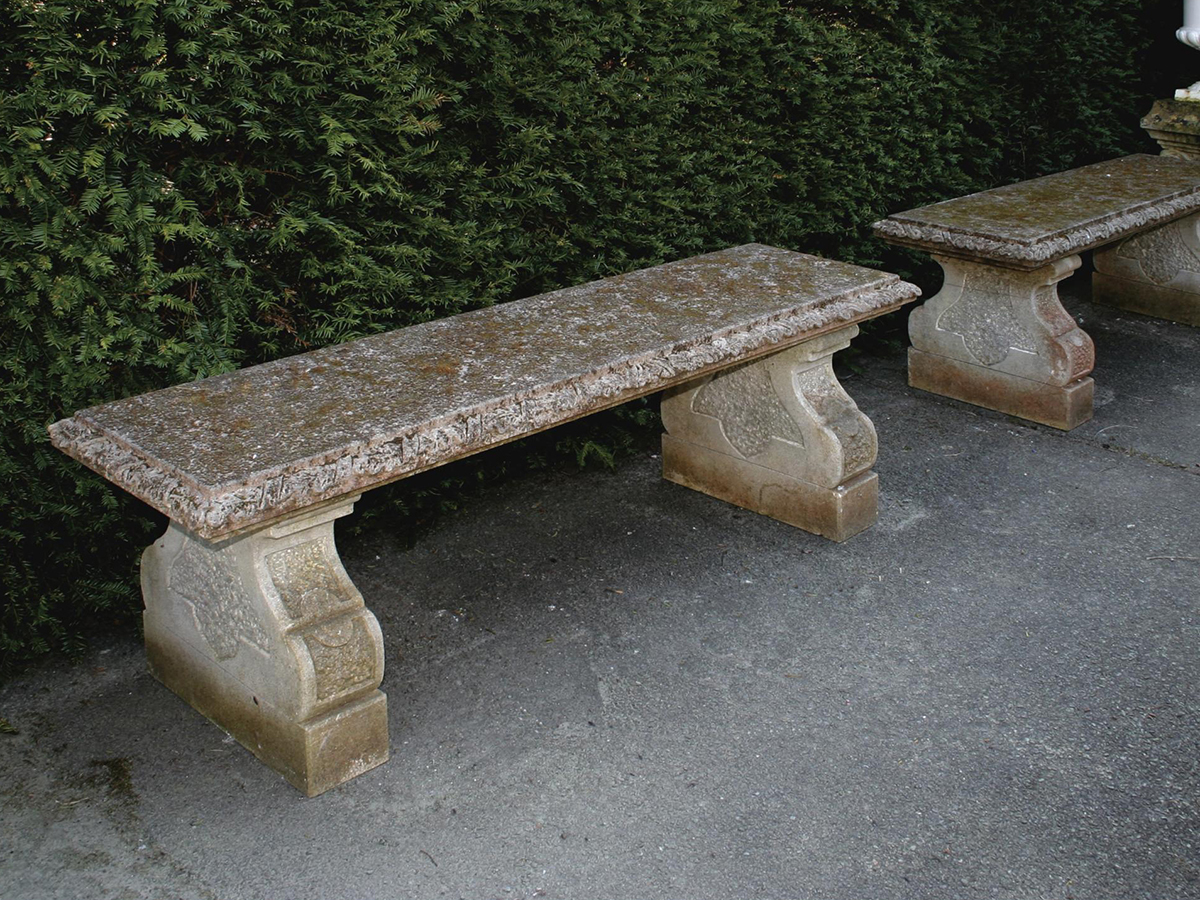Our Antique Stone Benches by Ancient Surfaces