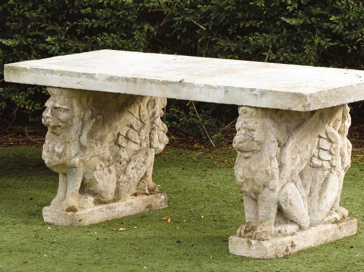 Our Antique Stone Benches by Ancient Surfaces