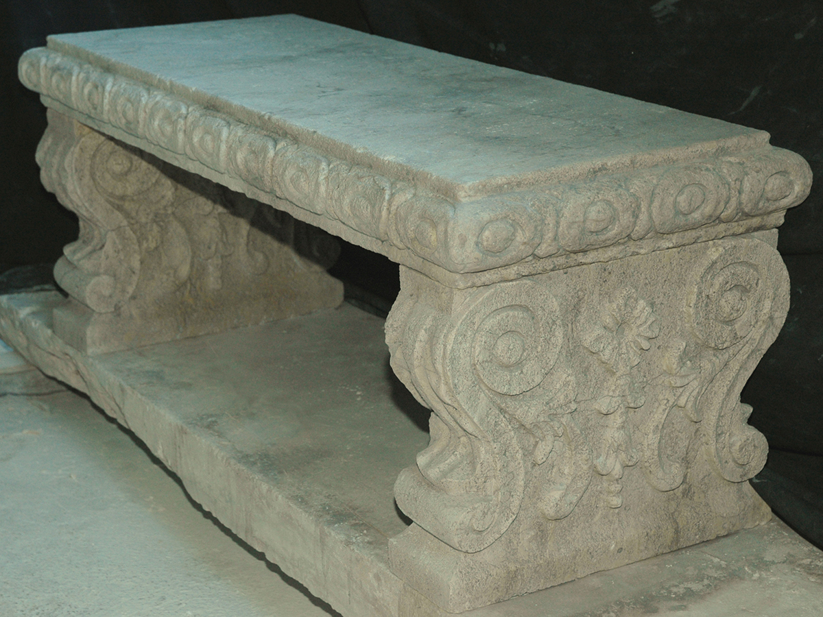 Our Antique Stone Benches by Ancient Surfaces