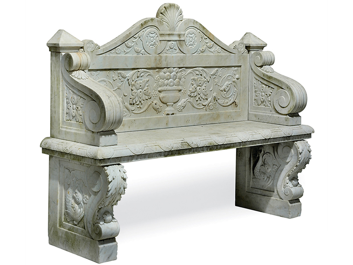 Our Antique Stone Benches by Ancient Surfaces