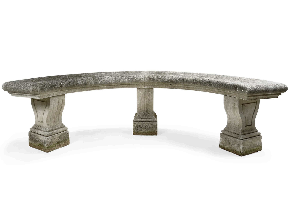 Our Antique Stone Benches by Ancient Surfaces